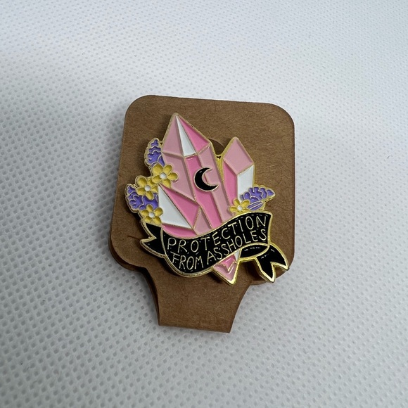 Source Unknown | Other | Protection Crystal Enamel Pin 38 | Poshmark
